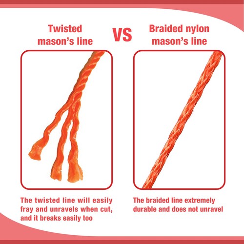 Goldblatt Masonry Nylon String Line Set Stretchers Grout Bag Braided ...