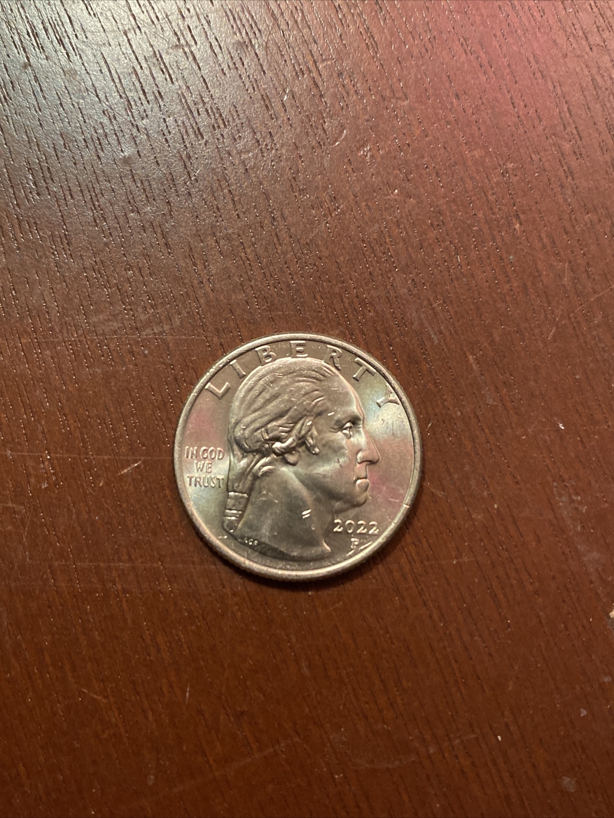 2022 P Quarter Very Rare Die Error Drooling George Flower In The Hair ...