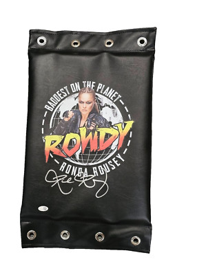 WWE RONDA ROUSEY SIGNED TURNBUCKLE PAD WWE COA RARE FULL SIZE JSA COA ...