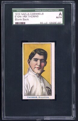 IRA THOMAS 1910 E104-1 Nadja Caramels SGC Authentic PHILADELPHIA ...