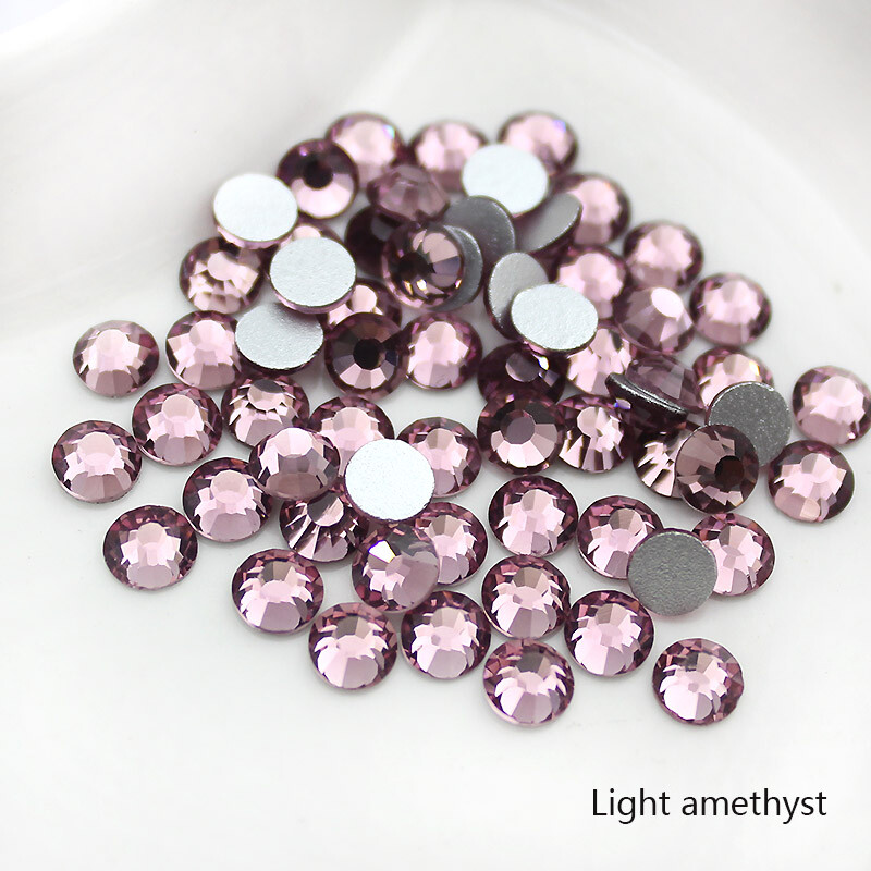 288pcs 6.5mm SS30 Non Hotfix Rhinestones Flatback Glitter Crystal Glass ...