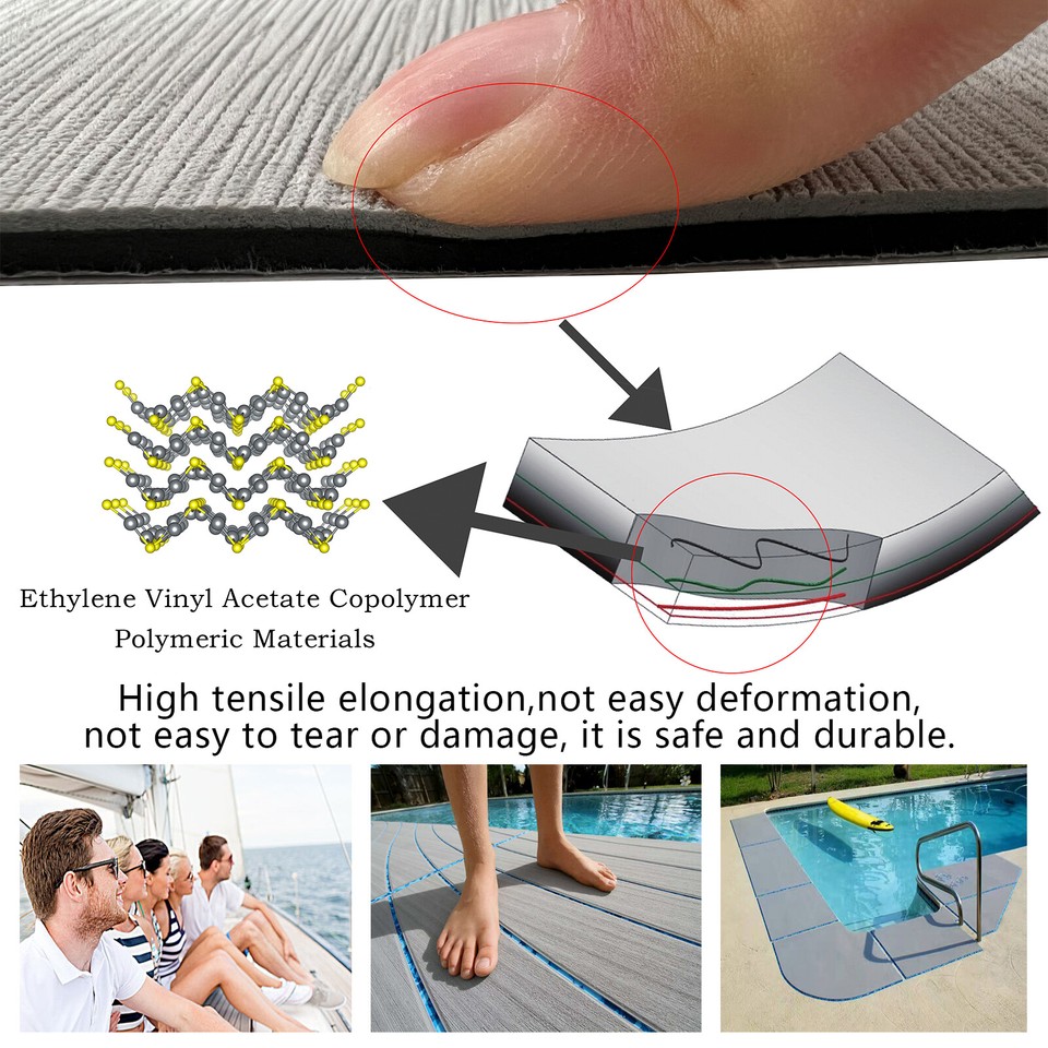 Boat Flooring EVA Foam Decking Sheet Marine Mats , Gray Brown Camo for ...