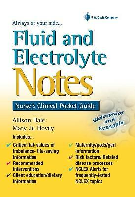 Fluid and Electrolyte Notes 1e by Allison Hale (Spiral Bound, 2012) for ...