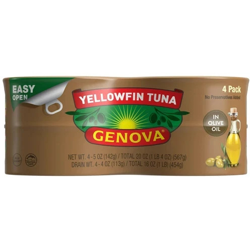 Genova Premium Yellowfin Tuna in Olive Oil 4 cans - 5 oz | eBay