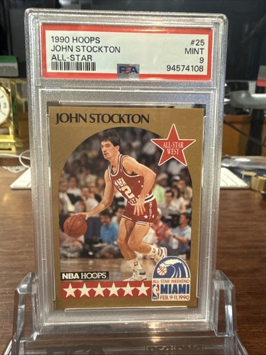 John Stockton Card 1990-91 Hoops #25 PSA 9 | eBay