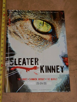 2002 SLEATER KINNEY FILLMORE CONCERT POSTER F536, LYNN PORTERFIELD ART ...