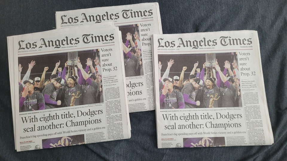 LA Times Dodgers World Series Champions 2024 “The Storybook Season” 50/ ...