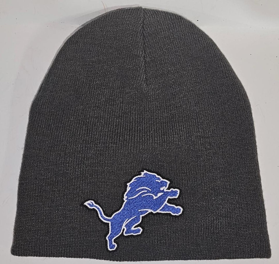 Detroit Lions Beanie 🏈Knit Hat 🏈CLASSIC NFL PATCH/LOGO 🏈GO LIONS!!!!! 🏈 ...