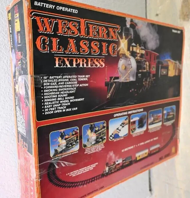 Vintage 1980s Western Classic Express Train Set Battery Operated w ...
