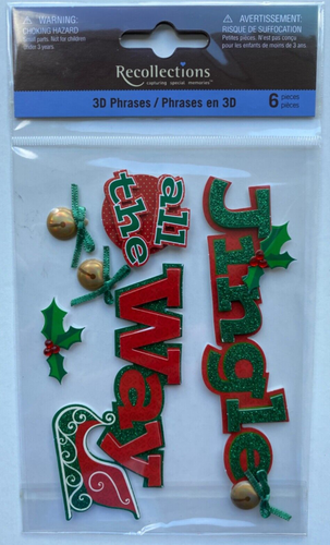 Recollections 3D Phrases Christmas “Jingle all the Way” Dimensional ...