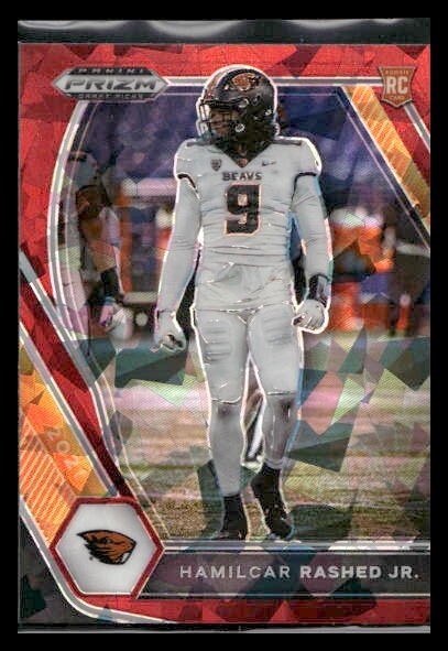2021 Prizm Draft Picks #141 Hamilcar Rashed Jr. RED ICE Rookie Oregon ...