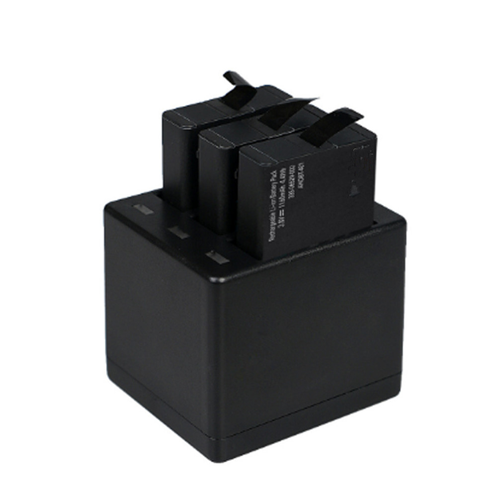 P3-Channel lastic&Metal Camera Battery Charger Dock For Gopro Hero 5 6 ...