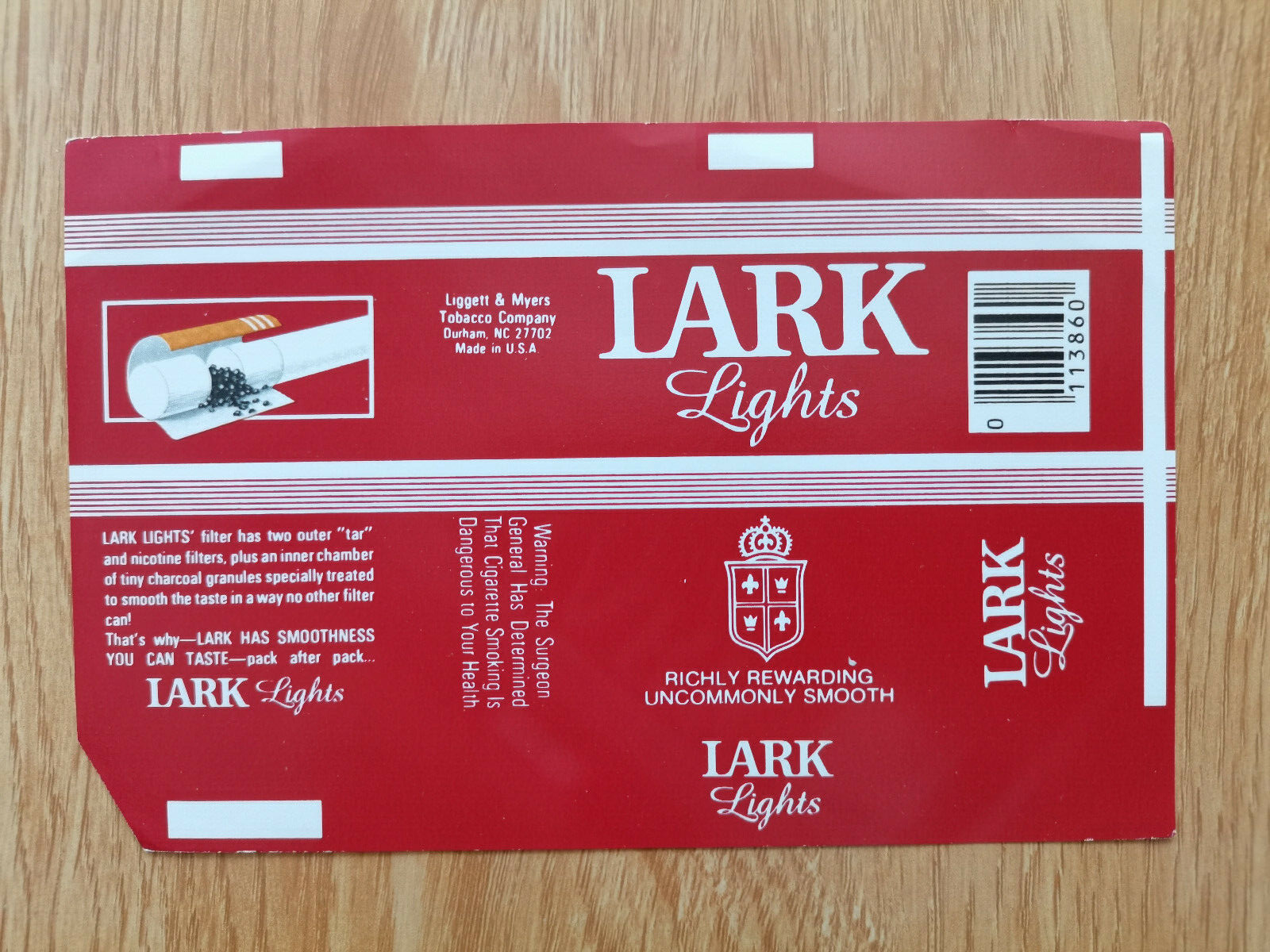 opened empty cigarette soft pack--84 mm-USA-Lark | eBay