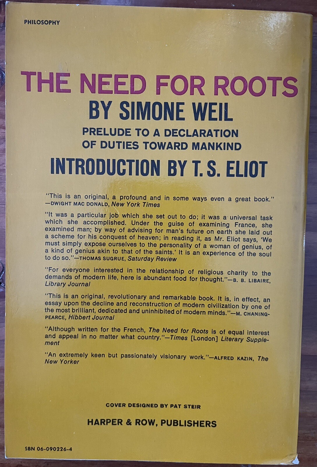 Need for Roots by Simone Weil (1986, Mass Market) for sale online | eBay