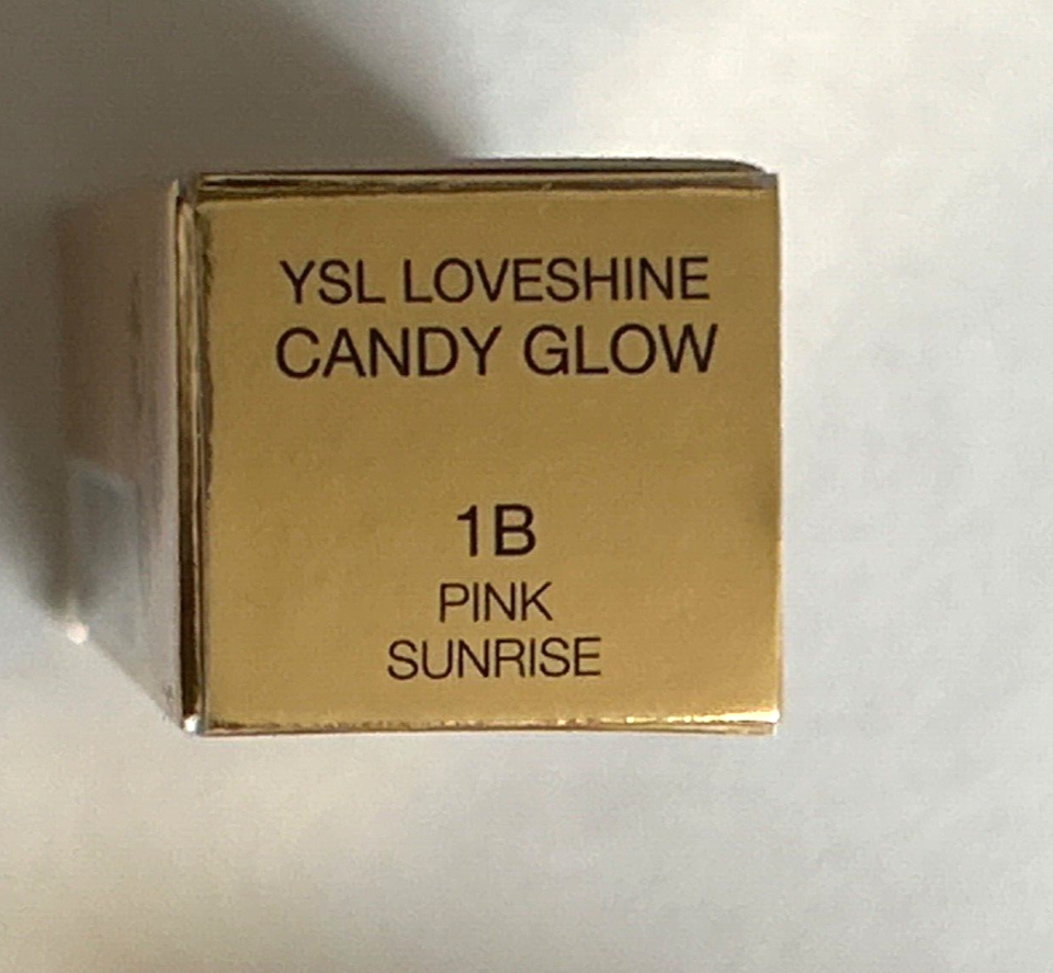 YSL Loveshine Candy Glow Tinted Butter Balm in 1B Pink Sunrise 0.04oz 1 ...