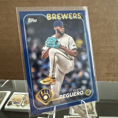 2024 Topps Update Elvis Peguero US17 Royal Blue Parallel - Milwaukee ...