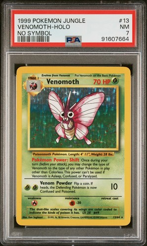 Venomoth Holo PSA 7 NM No Symbol Jungle #13 Pokemon Card | eBay