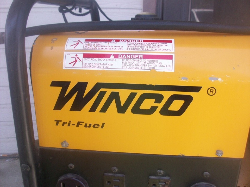 Winco Tri Fuel Generator 8000 Continuous Watt, 16 Horsepower Vanguard ...