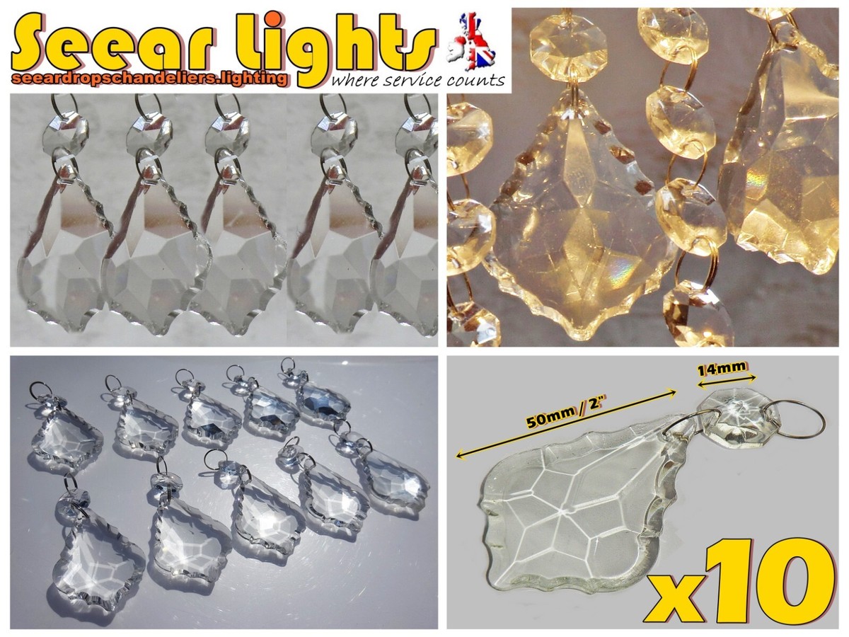 Victorian Crystal Chandelier Replacement Part Revive Chrome Crystal