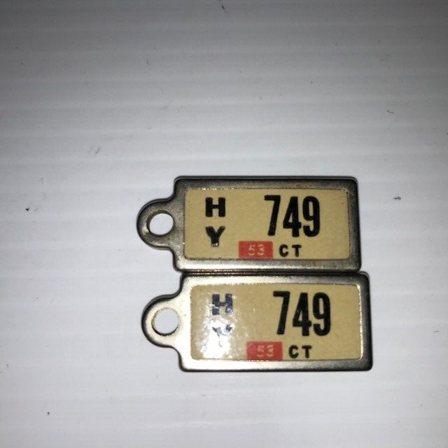 Vintage 1953 CT DAV Key Tags Matched Set (FC208-1 T1126) | eBay