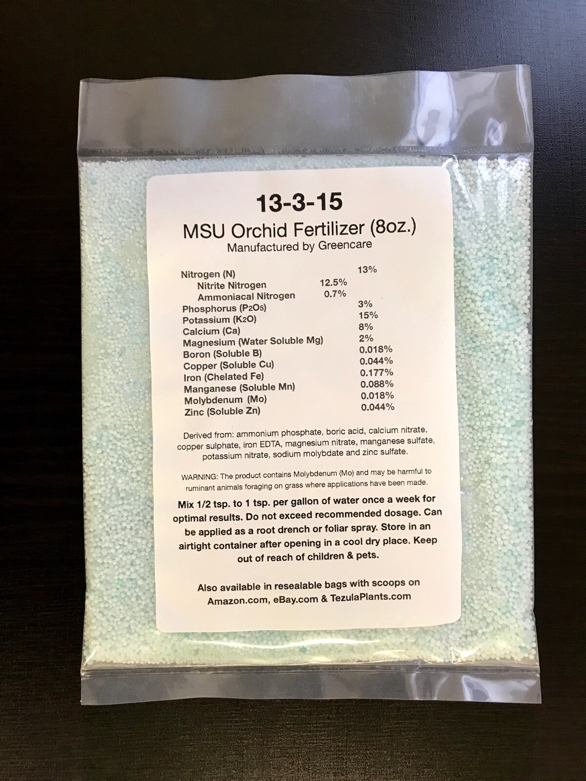 MSU 13-3-15 Fertilizer with Cal/Mag & Micronutrients - Excellent for ...