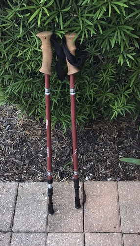 Pr Of L L Bean Walking / Hiking Anti Shock Poles / Sticks Adjustable ...