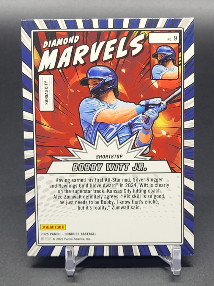 2025 Donruss BOBBY WITT JR. Diamond Marvels HOLO FOIL /199 Royals No. 9 ...