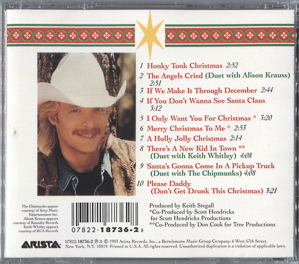 ALAN JACKSON Honky Tonk Christmas CD The Angels Cried ALISON KRAUSS ...
