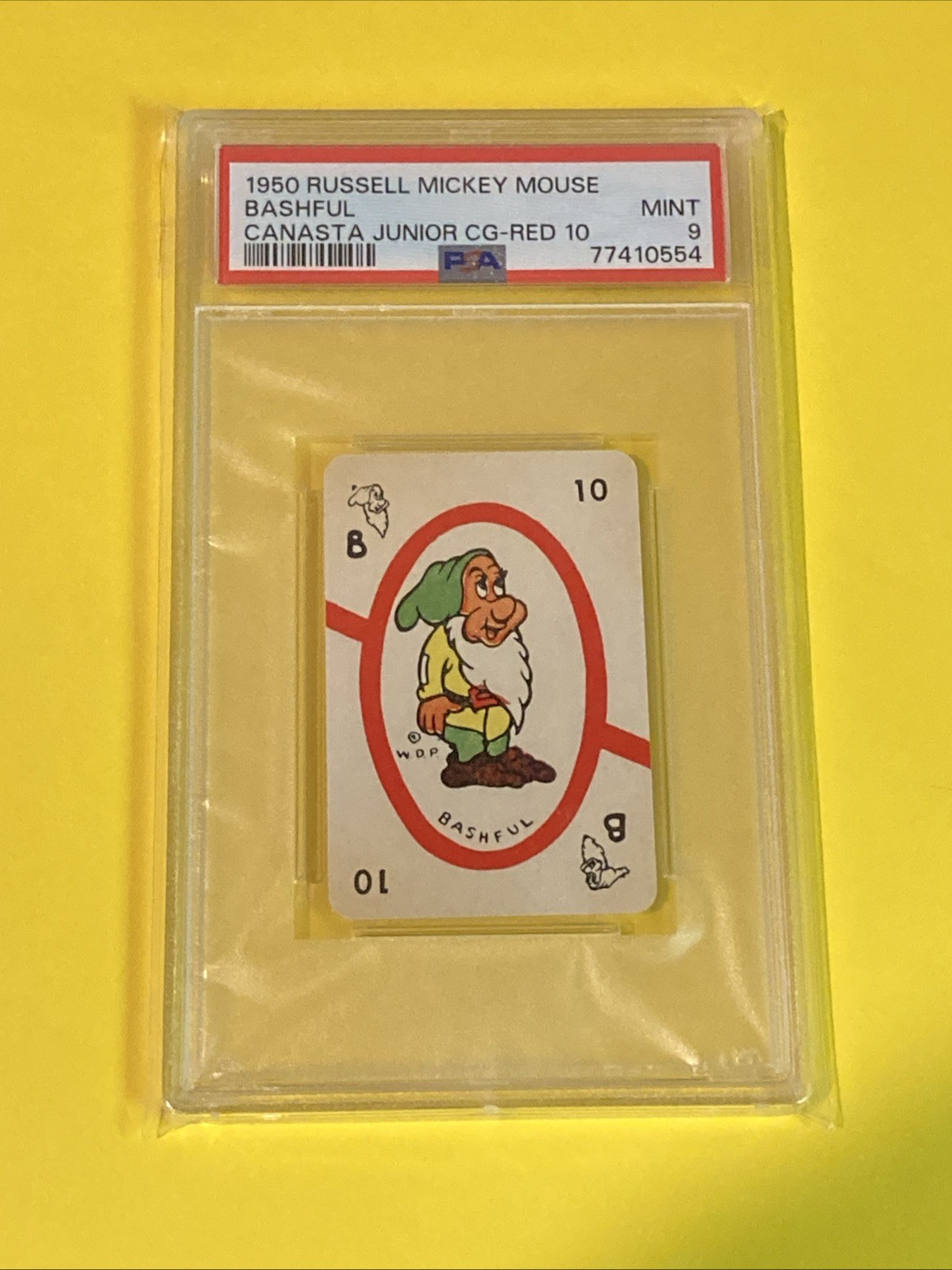 1950 Russell Walt Disney Mickey Mouse Bashful Card PSA 9 - POP 5, 1 ...