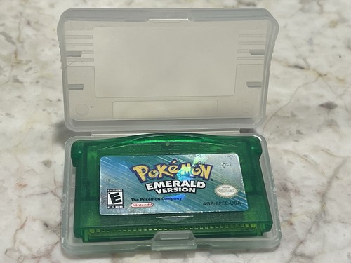 Authentic Game Boy Advance Game Pokemon Emerald (2005) GBA Socketed New ...