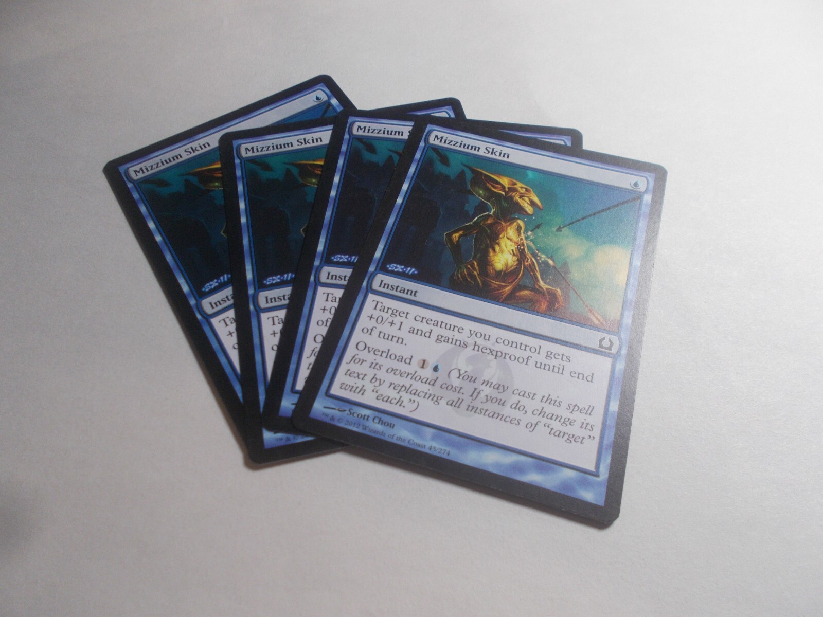 Mizzium Skin x4 MTG Return to Ravnica Blue Common Instant LP | eBay