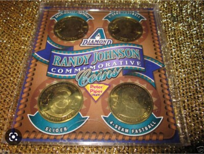 Randy Johnson #51 Arizona Diamondbacks Dbacks Peter Piper Pizza Gold ...