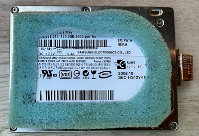 Apple iPod Hard Drive 120 Classic 6th 7th Gen ORIGINAL SAMSUNG HS12YHA ...