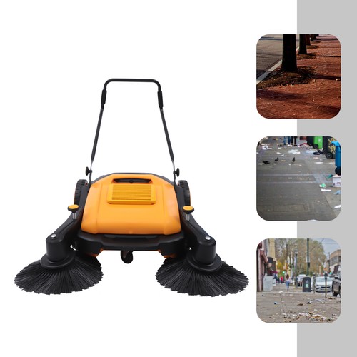 41'' Walk-Behind Sweeper Street Floor Road Sweeping Floor Cleaner Hand ...