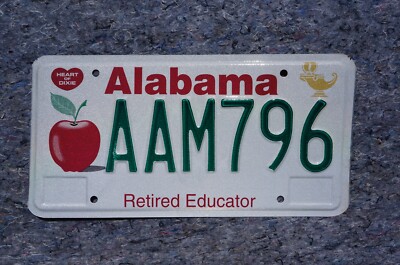 Alabama RETIRED EDUCATOR License Plate - SCHOOL TEACHER | eBay