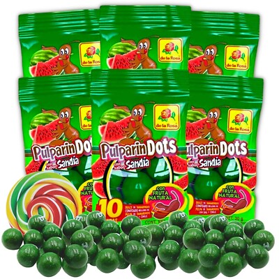 Pulparindo 60 Pcs Bite Size Hard Shell Balls Watermelon Tamarind ...
