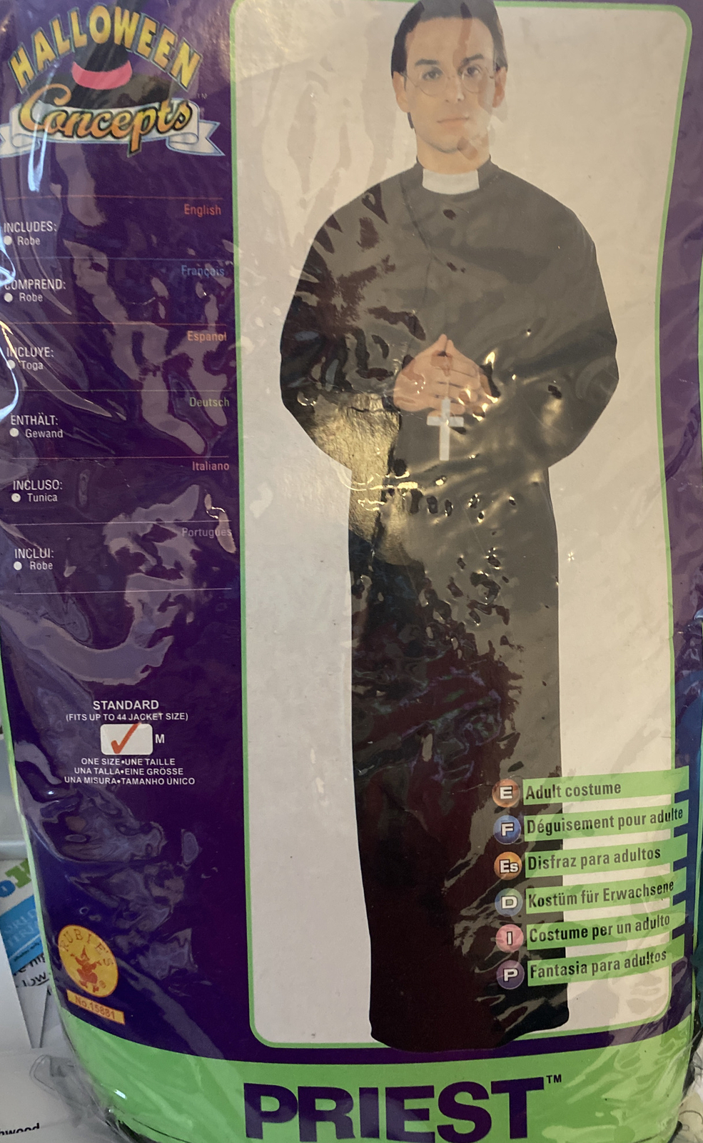 Adult Traditional Priest Costume Medium | eBay