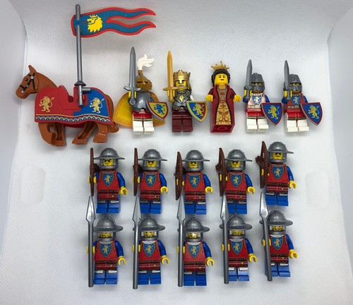 NEW LEGO Lion Army Castle Minifigures Figs King Queen Knight Horse Flag ...