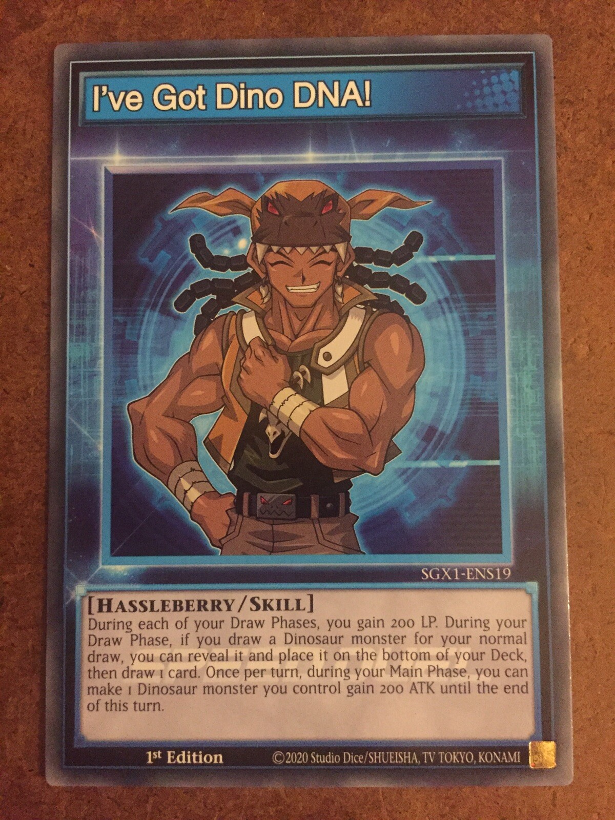 I’ve Got Dino DNA! SGX1-ENS19 Tyranno Hassleberry Yugioh Skill Card | eBay