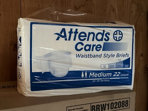 Vintage Attends waistband Medium 6 tape white plastic adult diapers ...