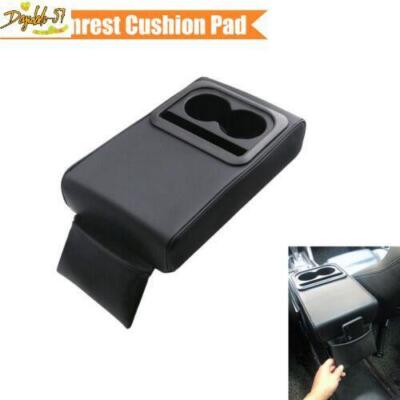 Car PU Leather Center Console Armrest Pillow Soft Cushion Pad Cup ...