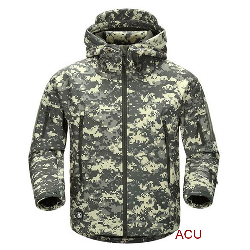 ESDY Men Outdoor Jacket Waterproof TAD Coat Shark Skin Soft Shell Hoodie Hunting | eBay