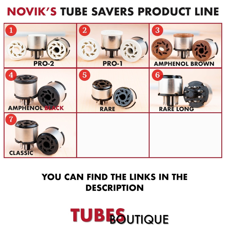 Tube Saver Octal 8 Pin For 6L6 6V6 6SN7 EL34 KT88 Novik Pro Rare 1pcs ...