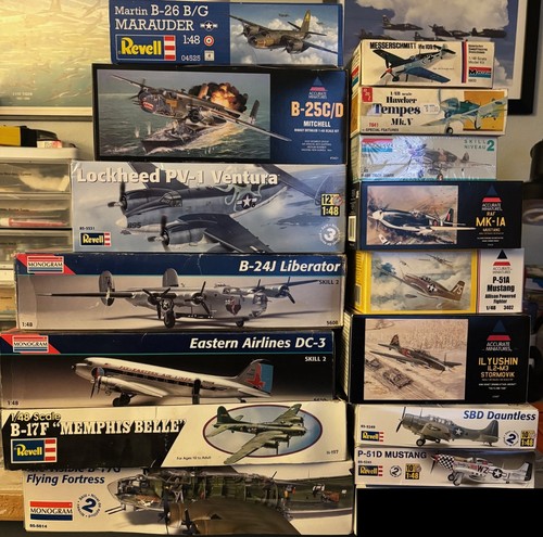 1/48 WW2 Plastic Model Aircraft, 21 Kits Total! | eBay
