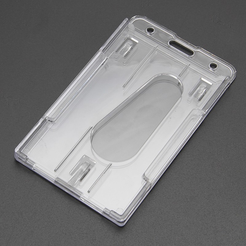 Hard Plastic ID Access Card Cover for Case Badge Holder Double Side ...