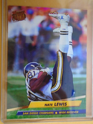 NATE LEWIS SAN DIEGO CHARGERS 1992 FLEER ULTRA FOOTBALL, CARD #349 | eBay