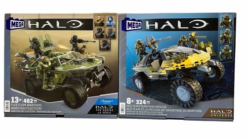 Mega Halo Fleetcom Warthog & Red Team Warthog Rescue Set Of 2 New ...