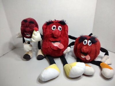 VINTAGE 1988 CALIFORNIA RAISIN DOLL ACE NOVELTY PLUSH Lot 3 STUFFED ...