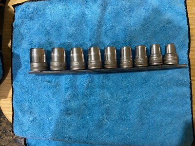 VINTAGE - S-K 1/2 INCH DRIVE, 12 POINT KNURLED SOCKET LOT, 9 TOTAL ...