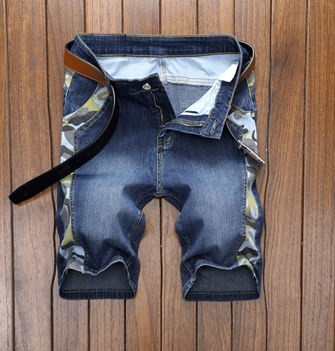 Men's Denim Shorts Ripped Half Pants Jeans Distressed Casual Shorts ...